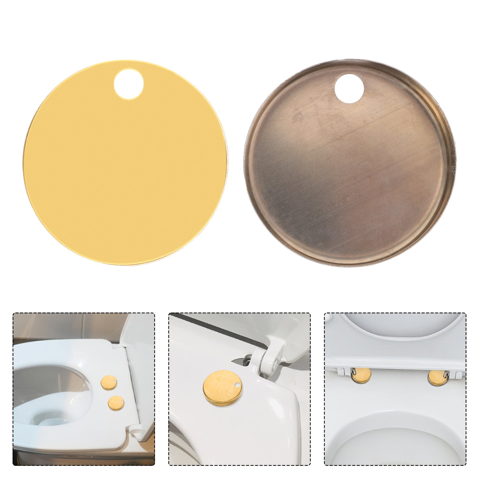 BESTYASH 4Pcs Universal Toilet Bolt Covers Decorative Stainless Steel ...