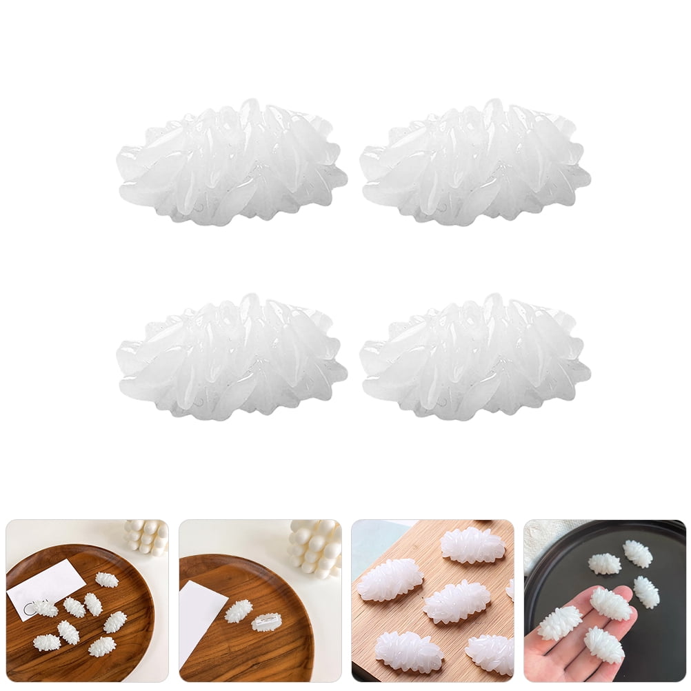 BESTYASH 4Pcs White Lapel Pins Acrylic Metal Brooches for Suit Shirts ...