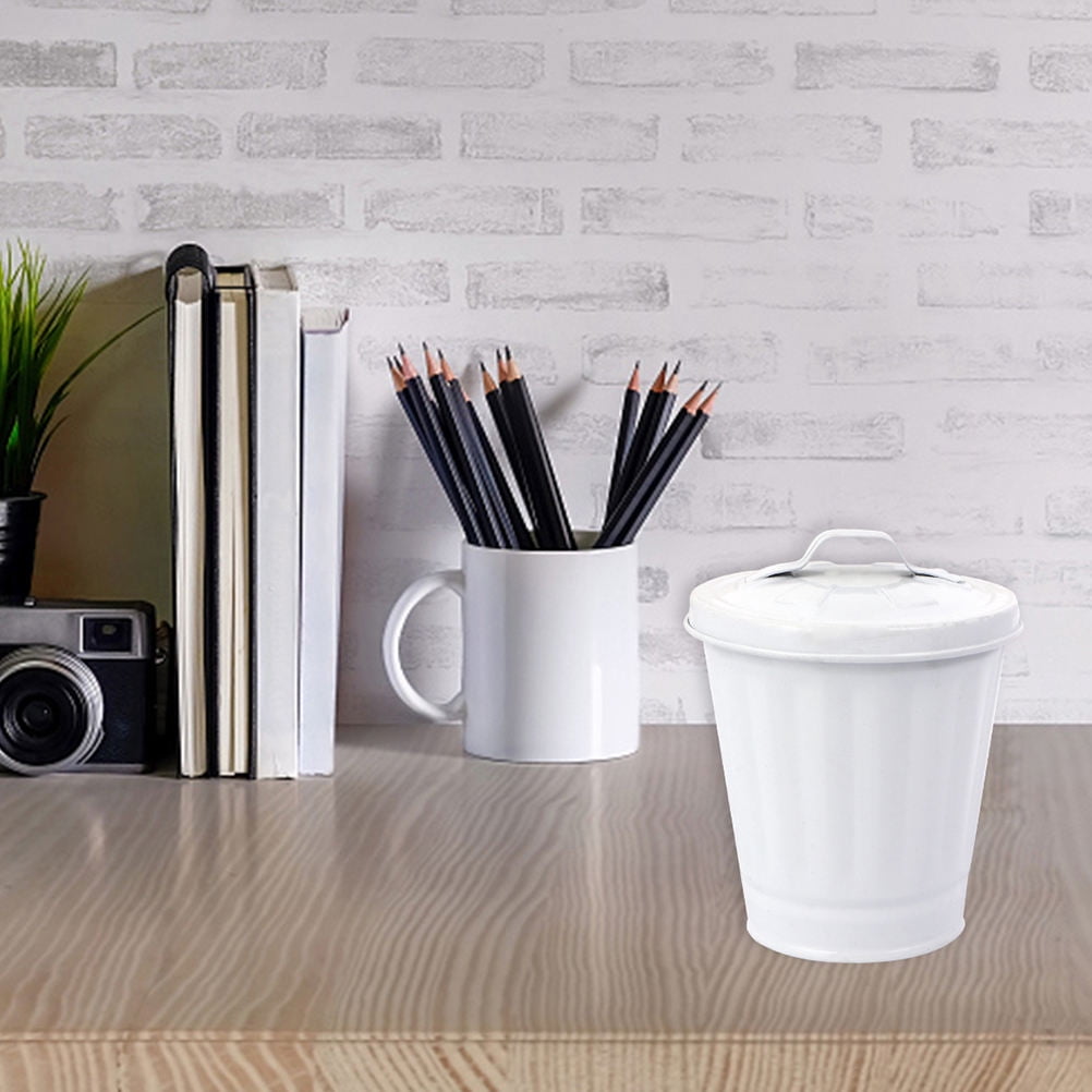 BESTYASH 4Pcs White Multi Purpose Garbage Containers with Stylish ...