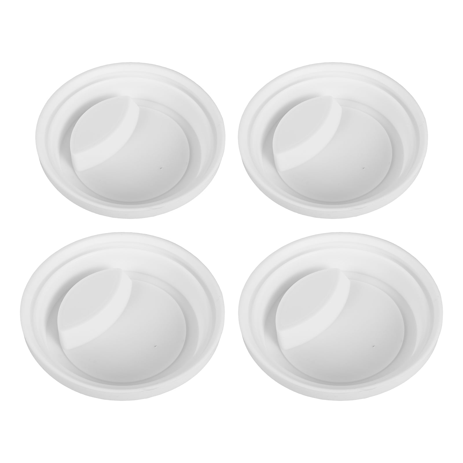 BESTYASH 4Pcs White Silicone Lid for Drink Cup with Drinking Hole Fits ...