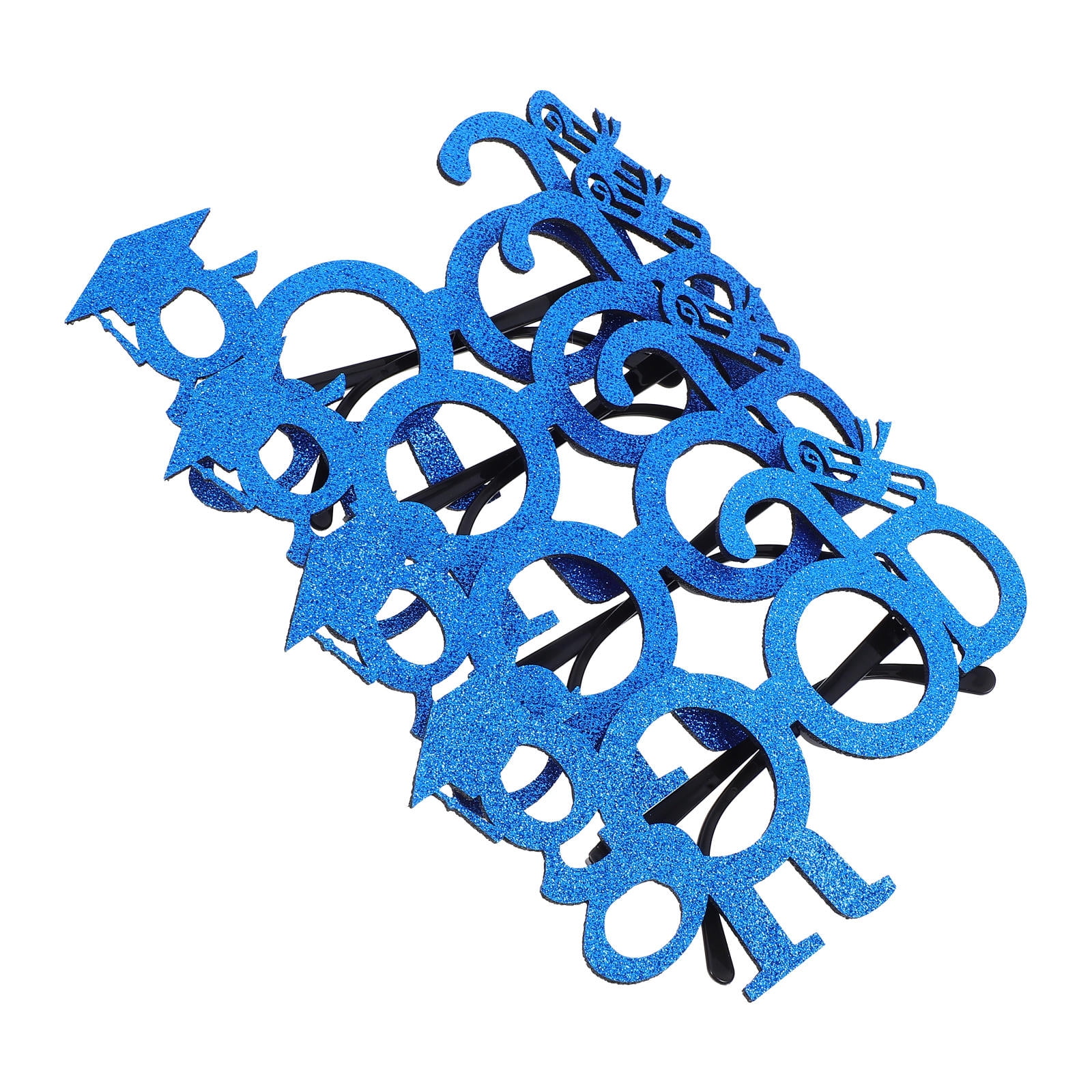 BESTYASH Grad Party Decorations Blue Plastic Photo Booth Props 4Pcs ...