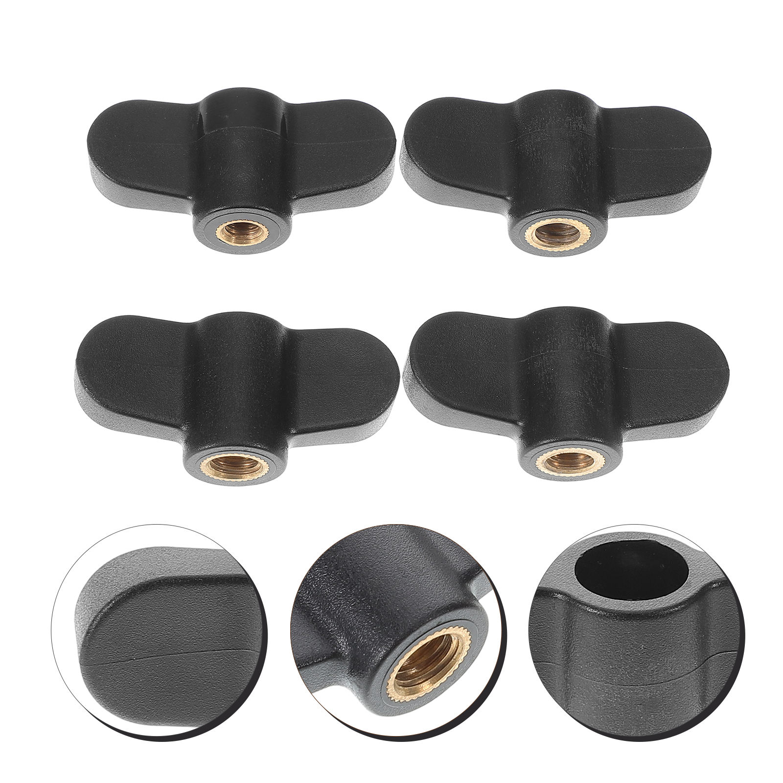 BESTYASH 4pcs Hand Tighten Drum Nuts Black Plastic Fastening Accessory ...