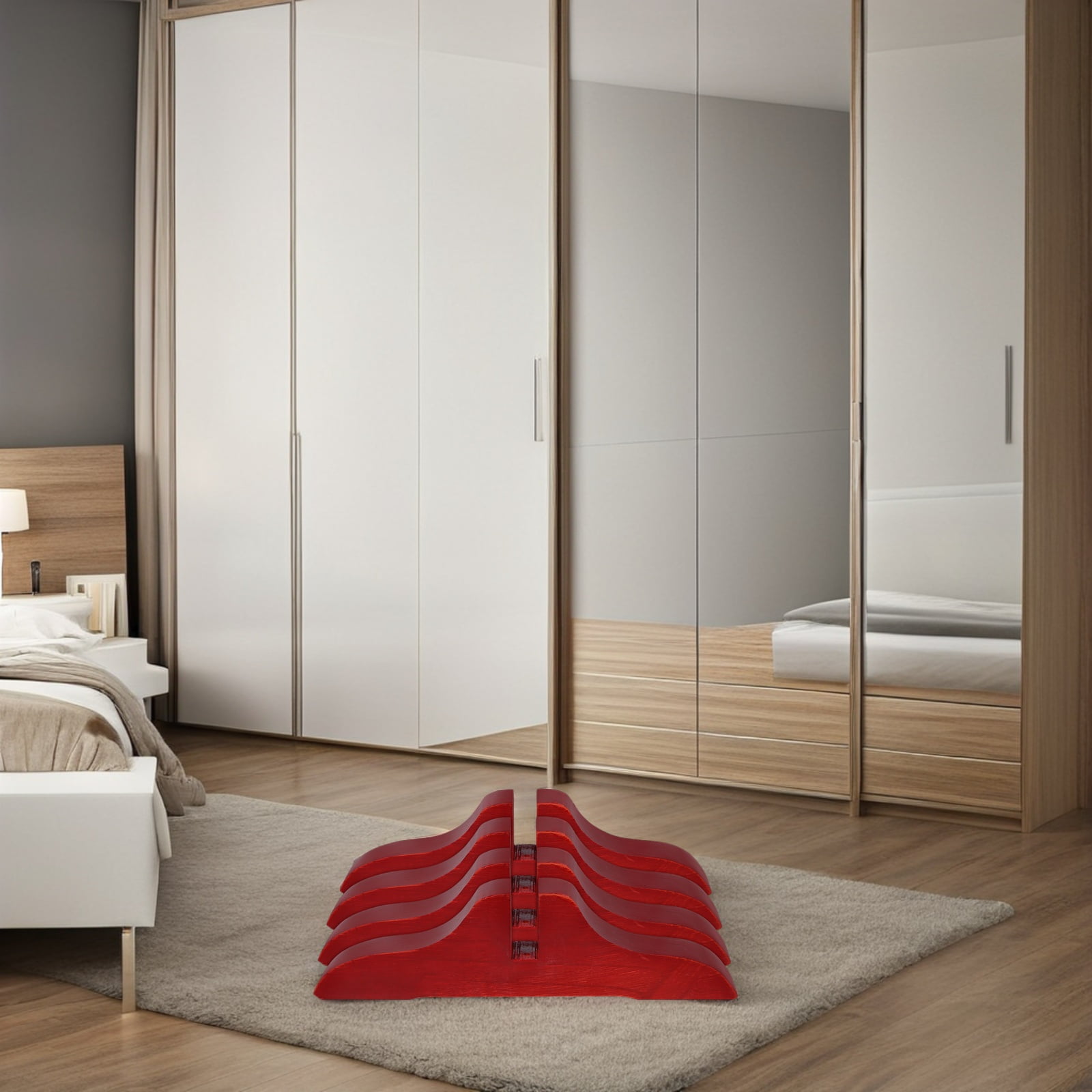 BESTYASH 4pcs Room Divider Support Base Wooden Space Division Holder ...