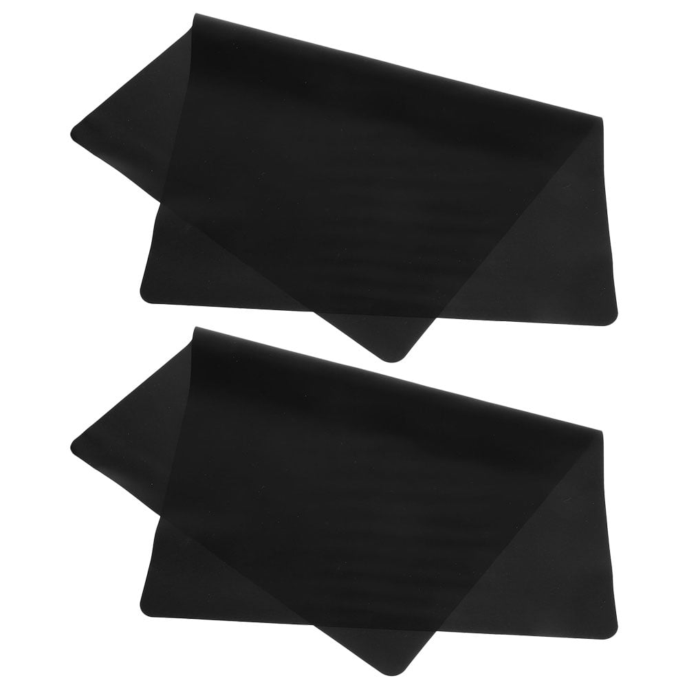 BESTYASH Non-Slip Heat-Resistant Silicone Placemats Black for Home 4Pcs ...