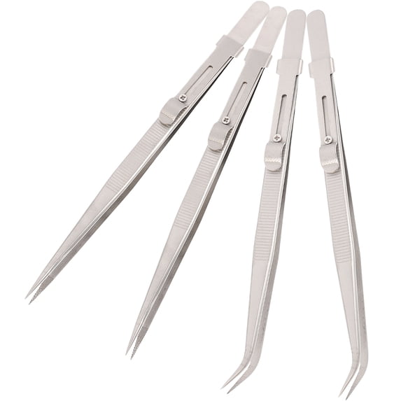 BESTYASH 4pcs Tweezers Set Stainless Steel Fine Tip for Jewelry Making ...