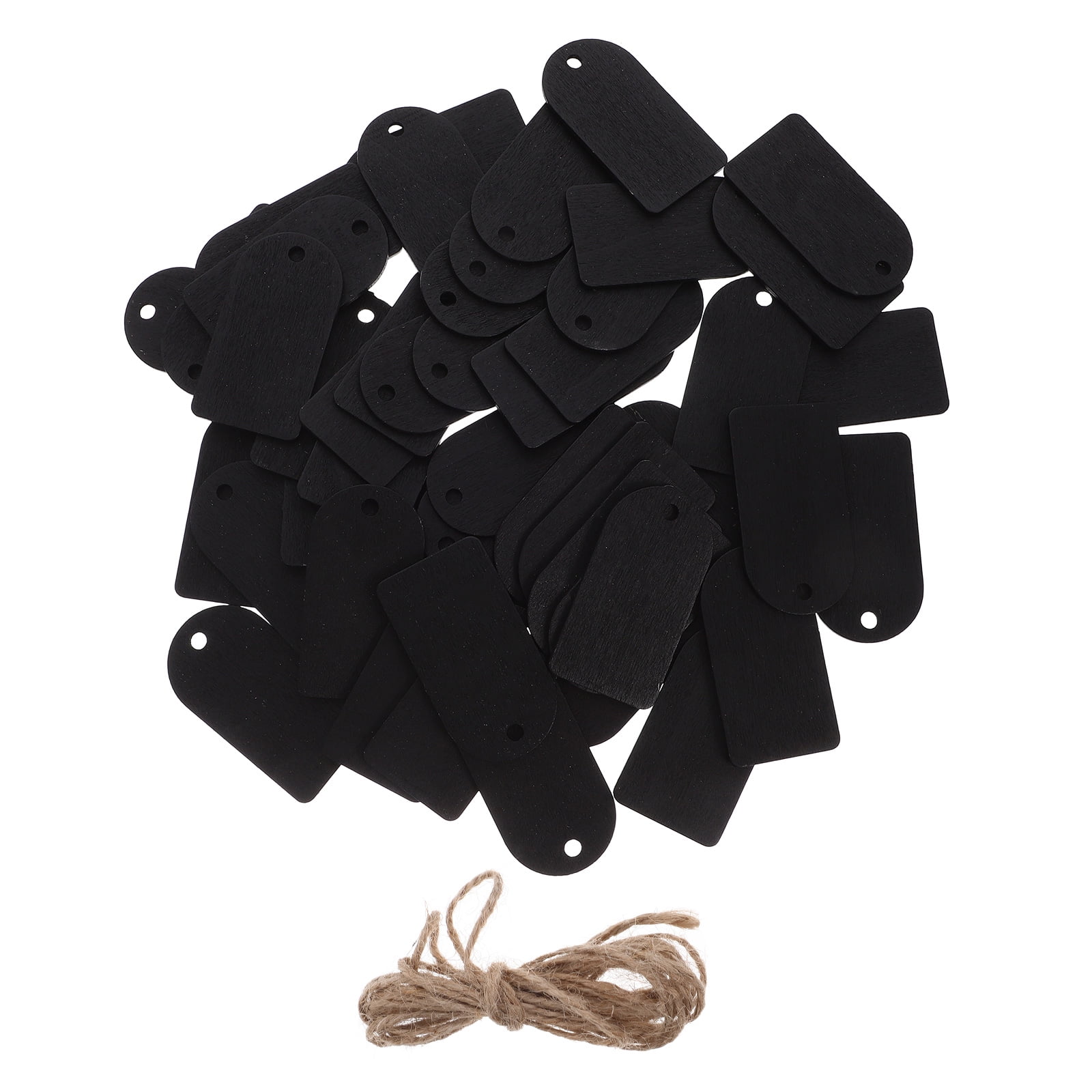 BESTYASH 50 Sets Writable Black Wooden Jewelry Price Tags for Office ...