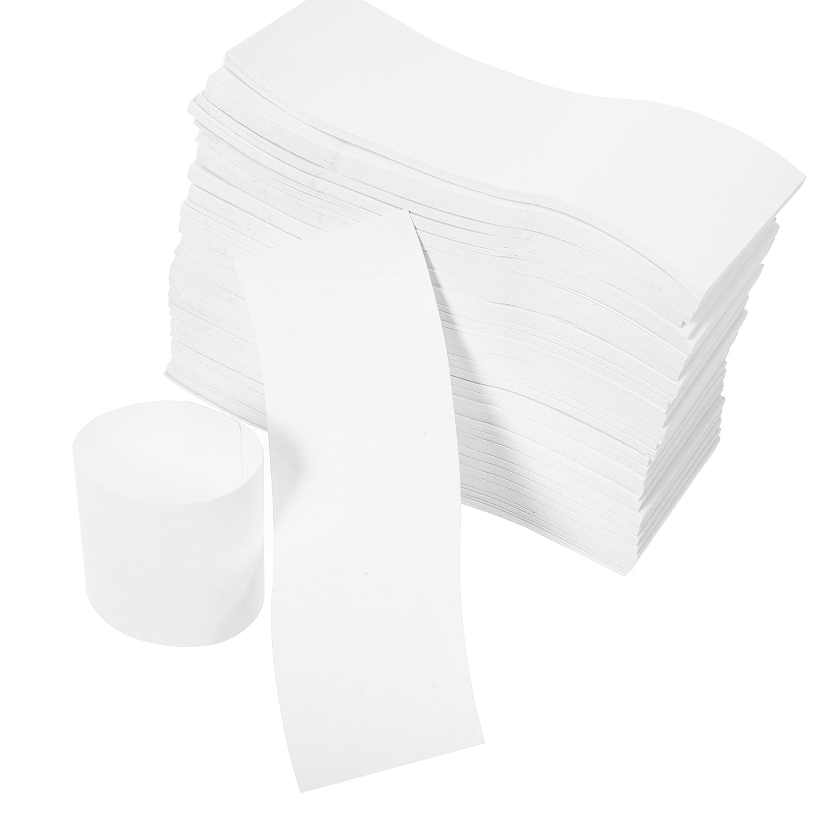 BESTYASH 500Pcs Soft White Paper Napkin Rings Adhesive Convenient Wraps ...