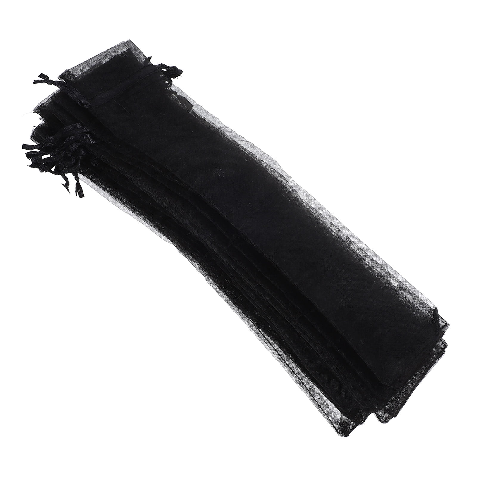 BESTYASH 50Pack Breathable Drawstring Bags for Small Items Black Mesh ...