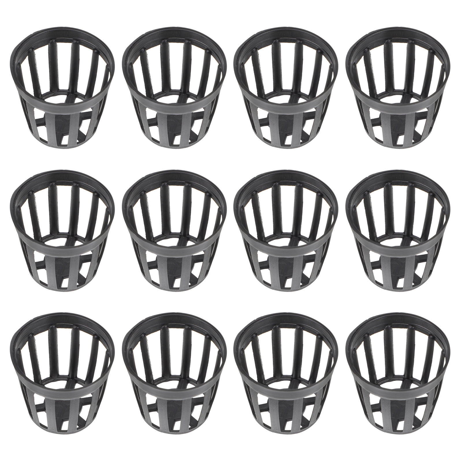 BESTYASH 50Pcs Black Plastic Hydroponic Planting Cup for Fish Tank ...