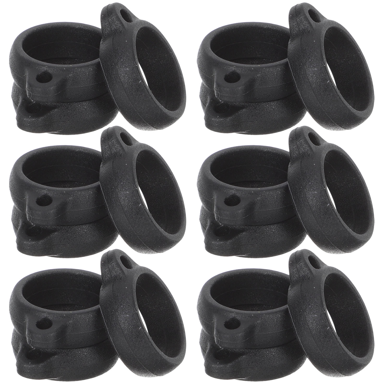 BESTYASH 50Pcs Black Silicone Phone Hanging Rings Non Slip Finger Rings ...