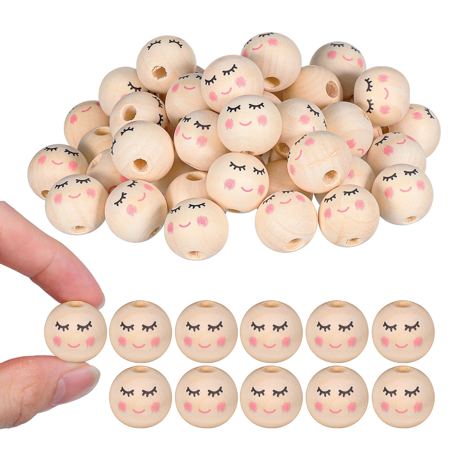 BESTYASH Craft Making Wood Beads Multi Color 50Pcs - Walmart.com