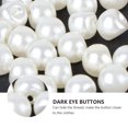 BESTYASH 50Pcs Decorative Buckles Beige Round Shape for Sewing and ...