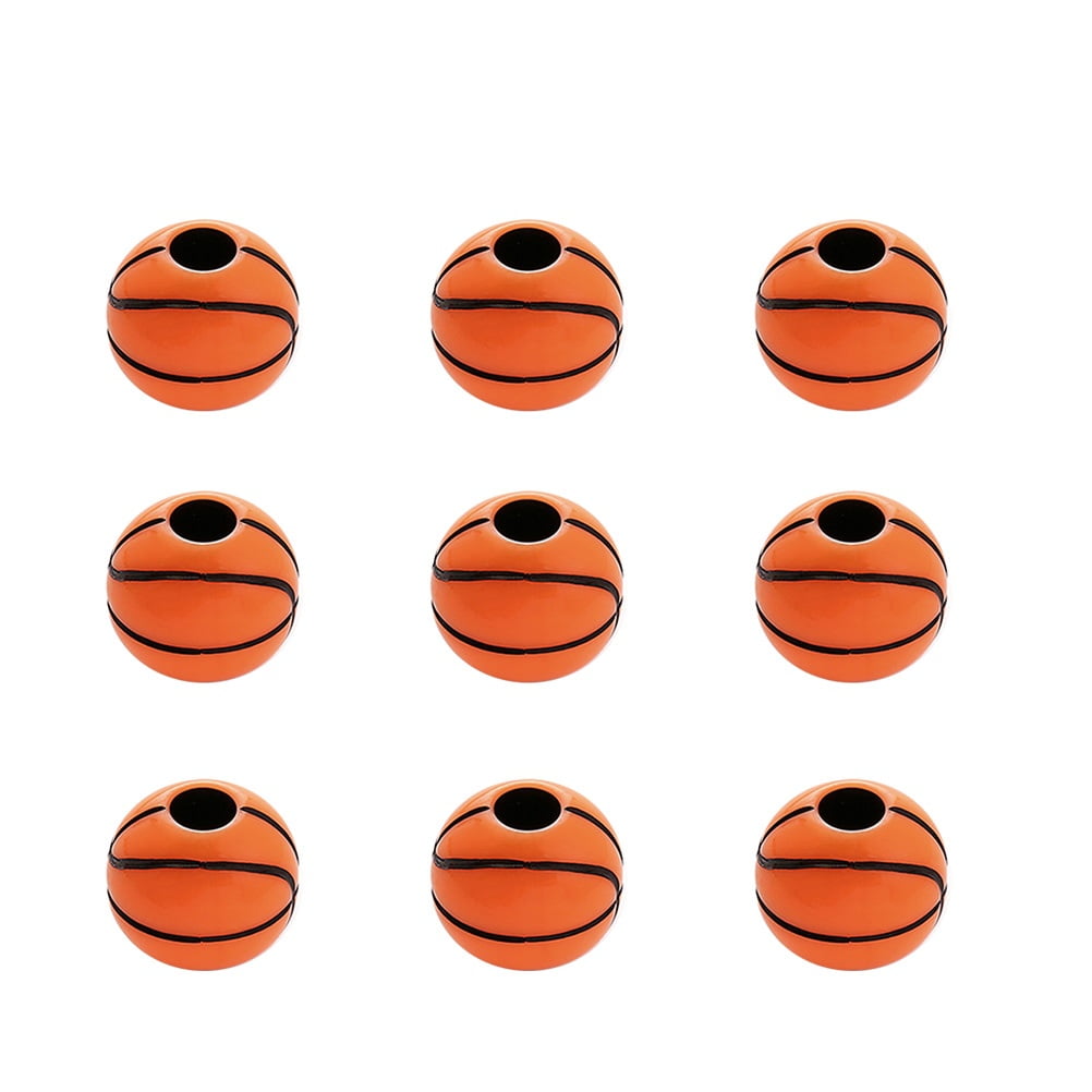 BESTYASH 50Pcs Orange Acrylic Jewelry Beads Basketball Shape DIY ...