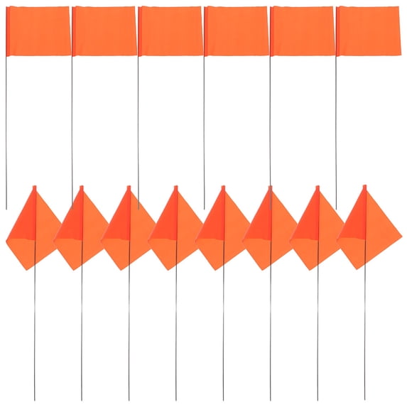BESTYASH 50Pcs Orange Landscape Flags with Quick Positioning for ...