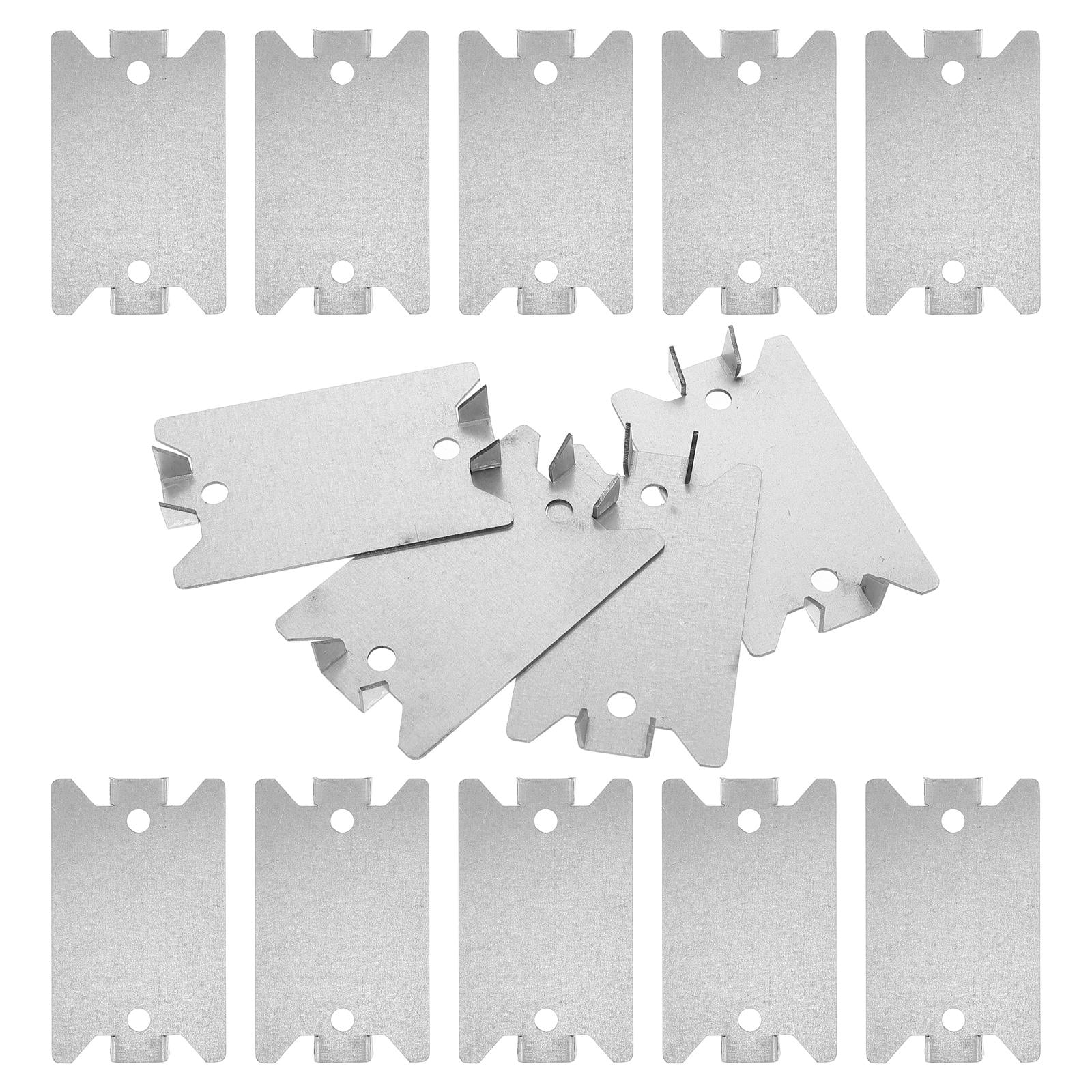 BESTYASH 50Pcs Plated Silver Nail Plates Heavy Duty Metal Cable Protect ...