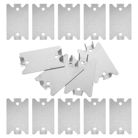 BESTYASH 50Pcs Plated Silver Nail Plates Heavy Duty Metal Cable Protect ...