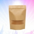 BESTYASH 50Pcs Sealing Paper Bag Stand Up with Window for Coffee Candy ...