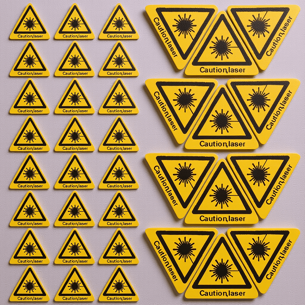 BESTYASH 50Pcs Security Caution Laser Warning Stickers with Adhesive ...