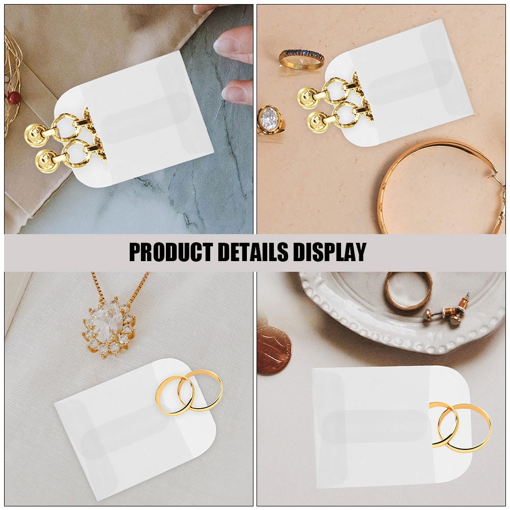 BESTYASH 50Pcs Small Packaging Bags White Jewelry Packing Bags Paper ...
