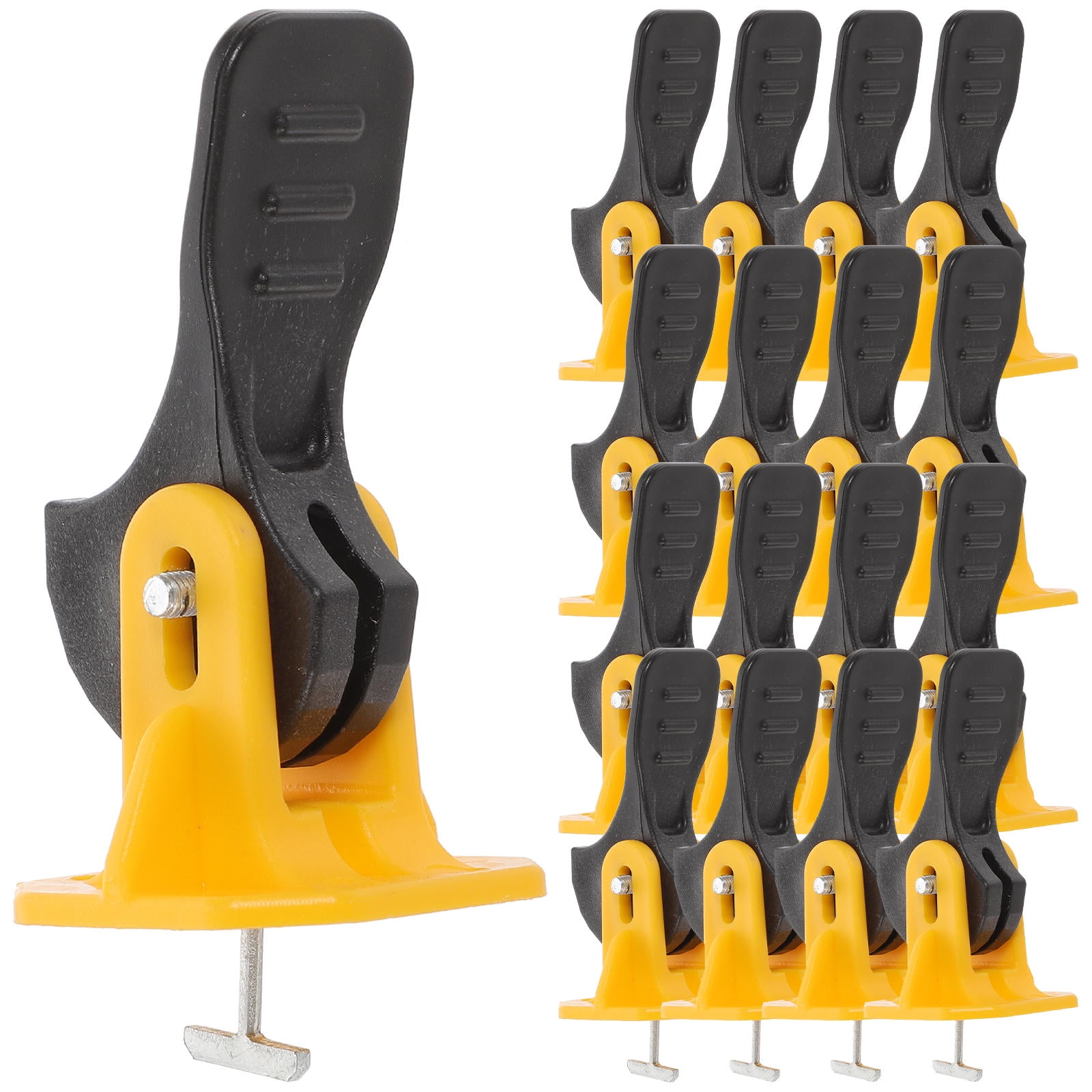 BESTYASH 50Pcs Yellow Tile Spacer and Leveler System Kit with Robust ...