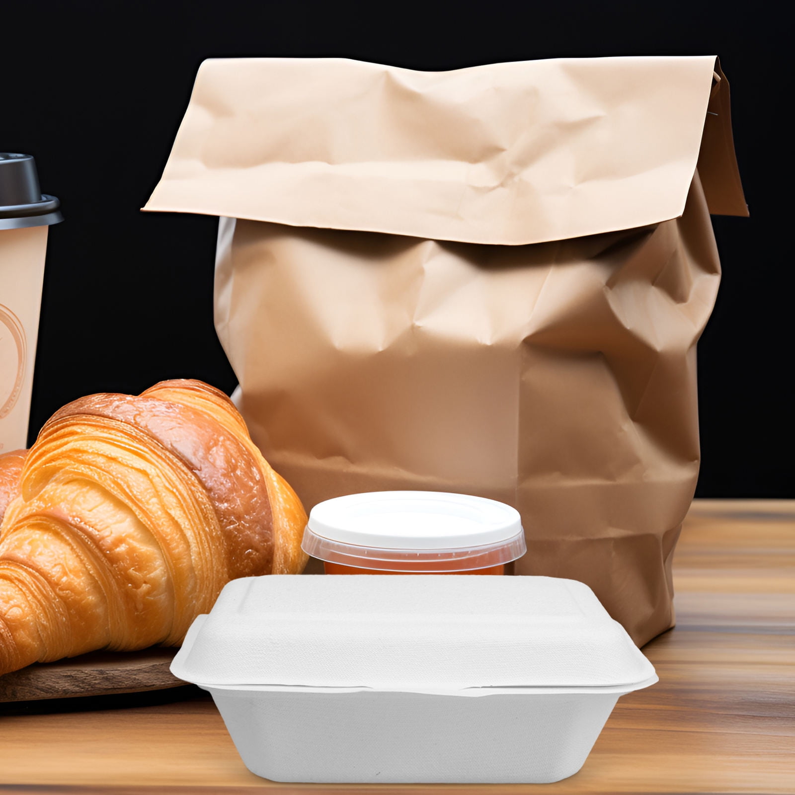 BESTYASH 50pcs Disposable Takeout Boxes for Greasy Food Ideal for ...