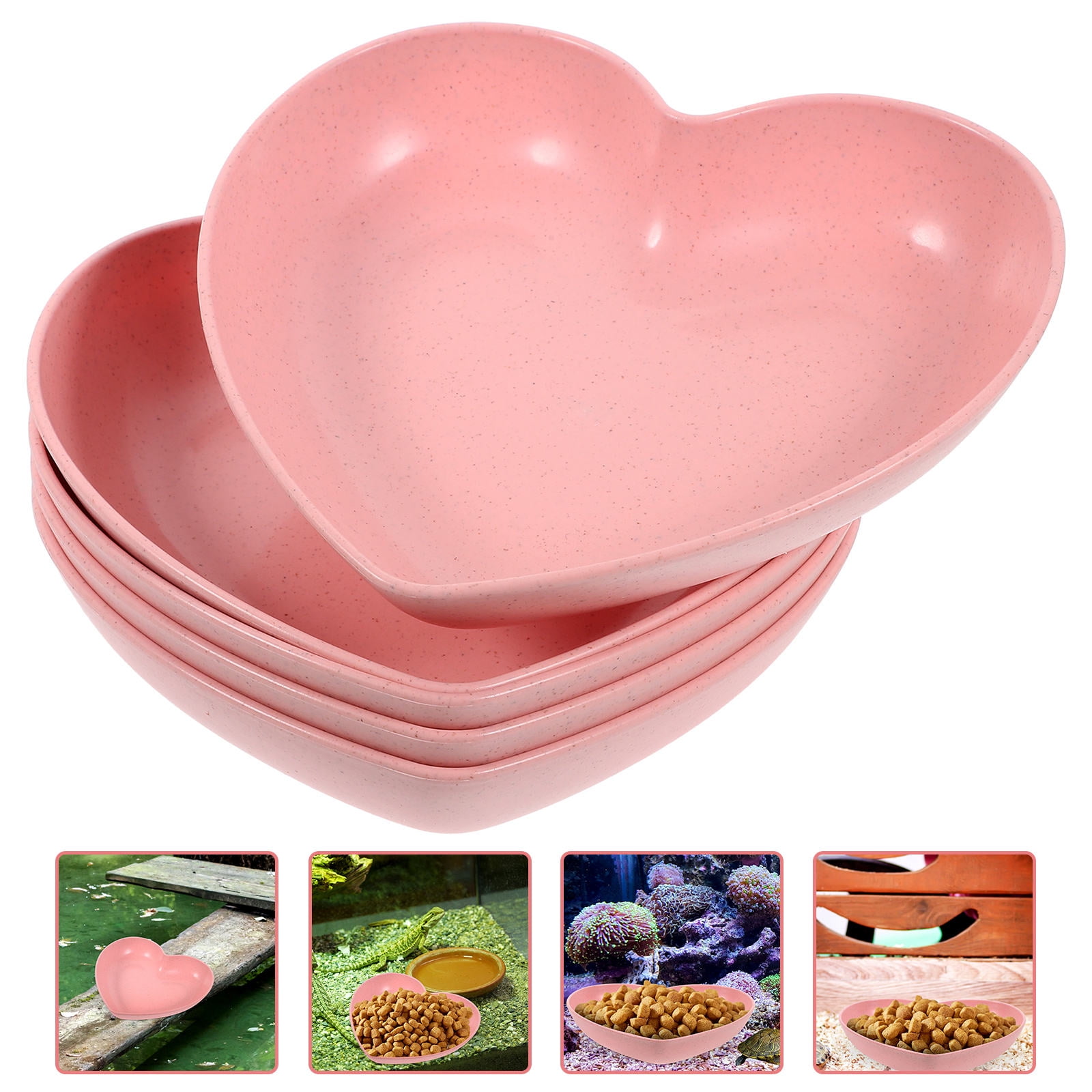 BESTYASH Plastic Reptile Food Water Dish Pink 5Pcs - Walmart.com