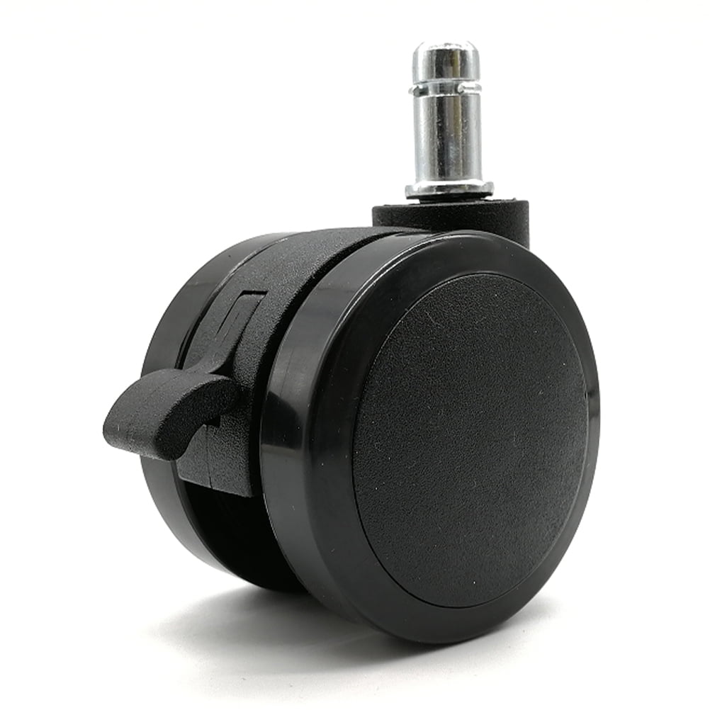 BESTYASH 5Pcs Desk Chair Wheels Replacement Black Polyurethane Casters ...
