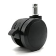 BESTYASH 5Pcs Desk Chair Wheels Replacement Black Polyurethane Casters ...