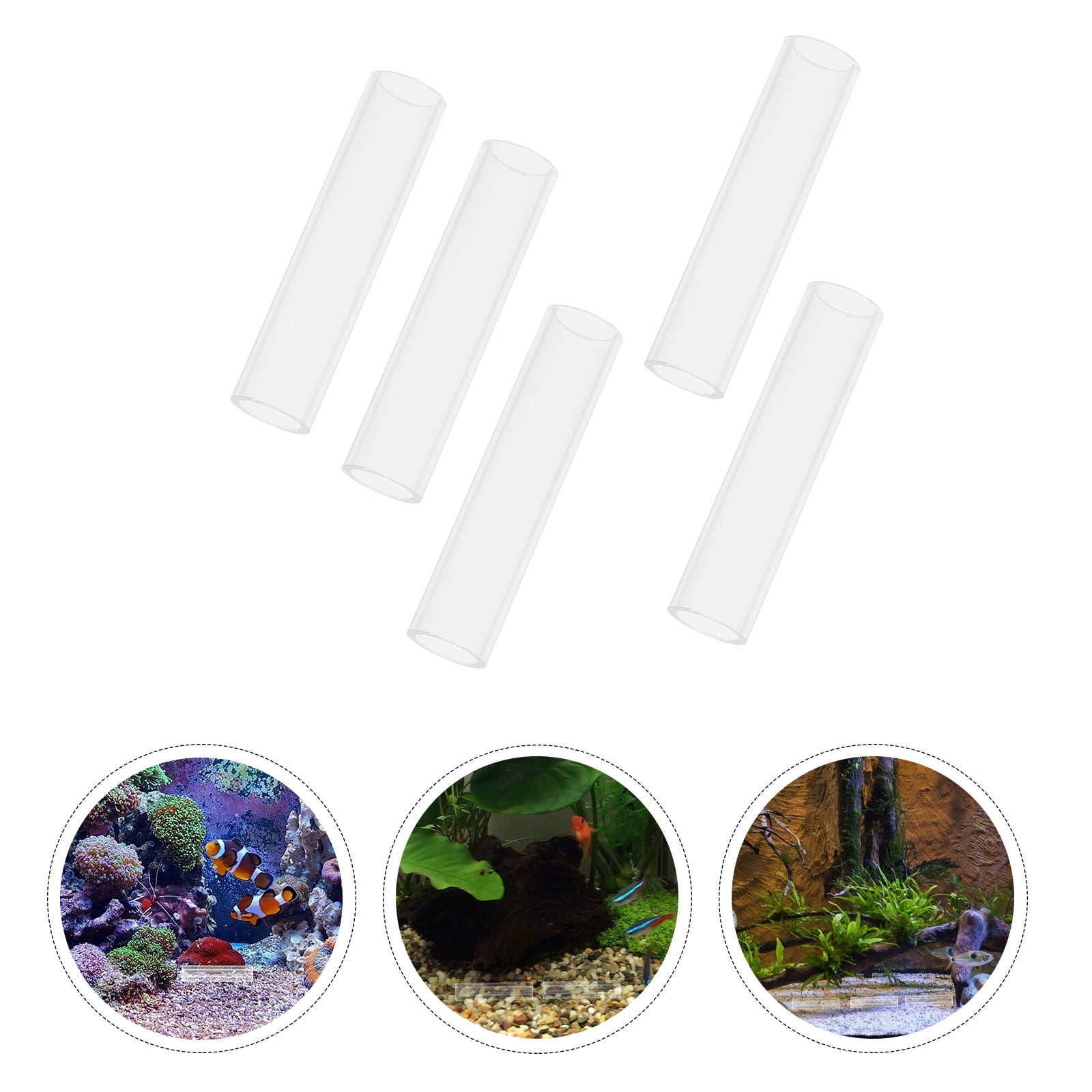 BESTYASH 5Pcs Fish Tank Shrimp Corner Cave Transparent Acrylic Aquarium ...
