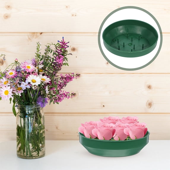 BESTYASH 5Pcs Green Plastic Foam Trays for Flower Arrangements Floral ...