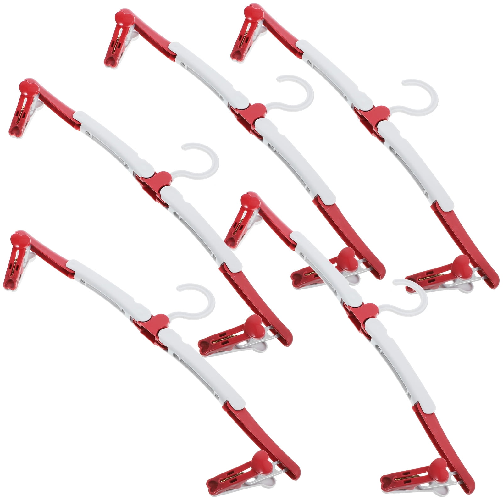 BESTYASH 5Pcs Foldable Hangers Travel For Outdoor Activities Red ABS ...