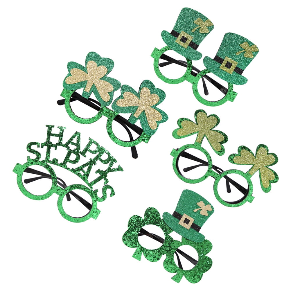 BESTYASH 5Pcs Green St Patricks Day Eyeglasses Party Prop Glasses ...