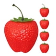 BESTYASH 5Pcs Large Artificial Strawberry Red Faux Strawberries for ...