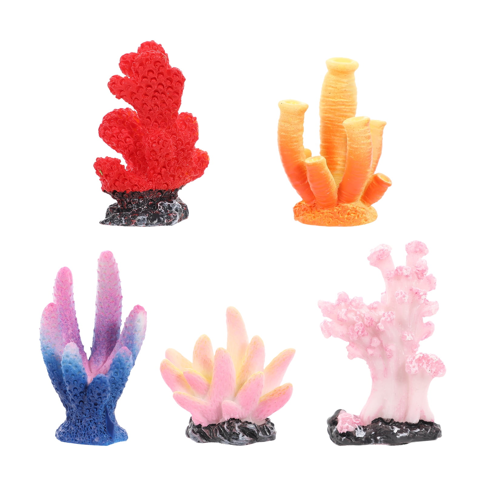 BESTYASH 5Pcs Resin Coral Aquarium Decor Simulation Fish Tank Ornament ...