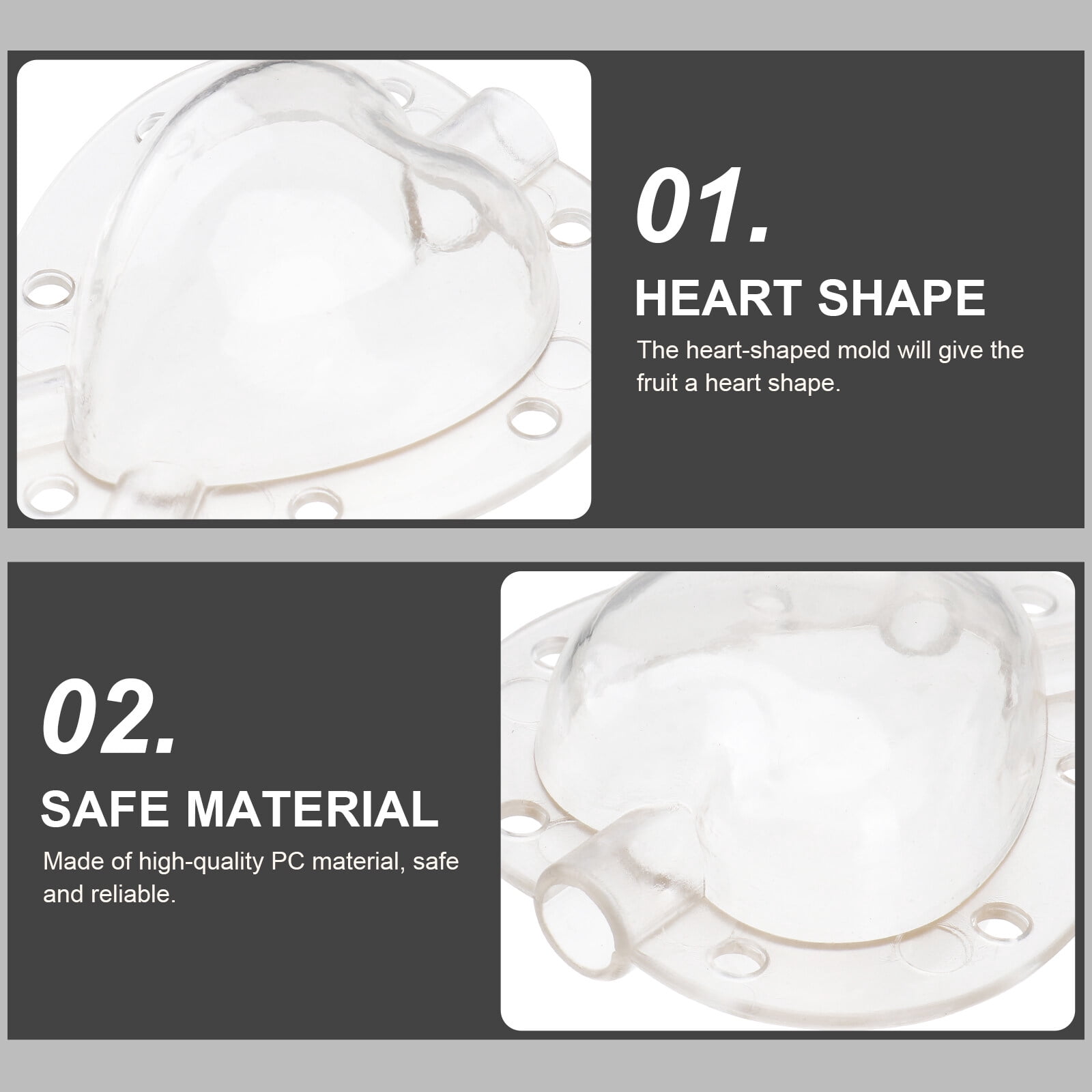 BESTYASH 5Pcs Transparent Fruit Shaping Mold Pc for Garden Use with ...
