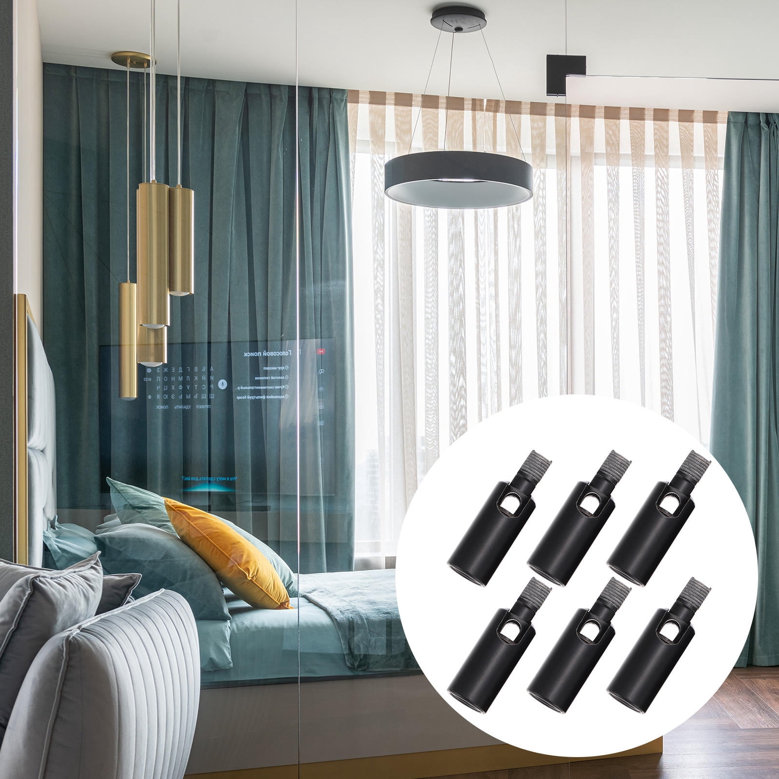 BESTYASH Metal Light Connectors for Ceiling Lamps, Black, 6 Pieces ...