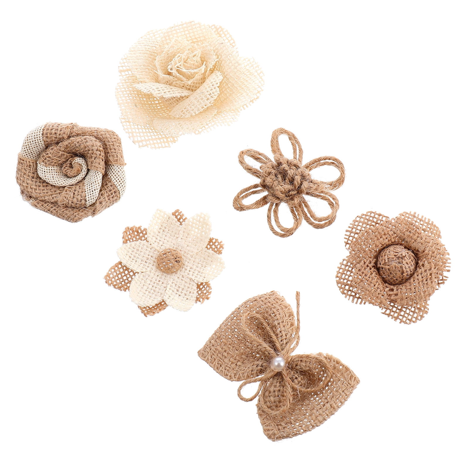BESTYASH 6 Pcs Wedding Table Centerpieces Jute Flowers Assorted ...
