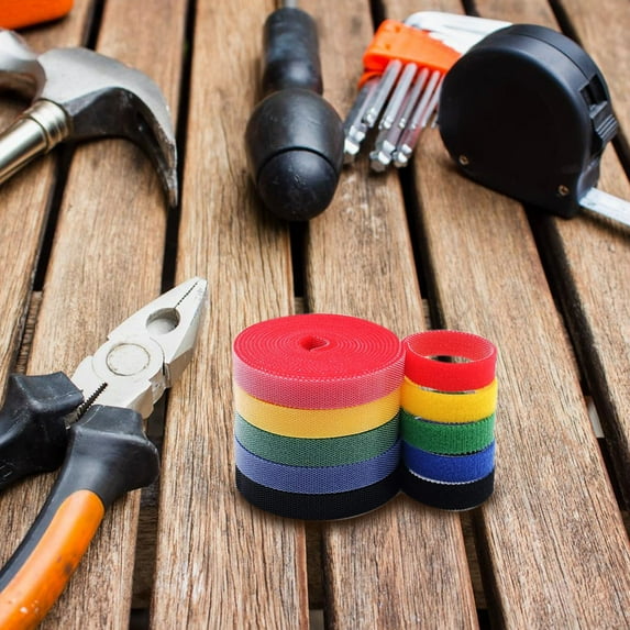 BESTYASH 6 Rolls Reusable Cable Straps Cord Organizer Durable Fastening ...