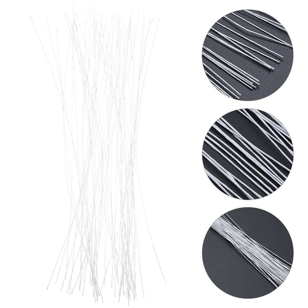BESTYASH 60Pcs DIY Paper Flower Stems White Artificial Floral Rods for ...