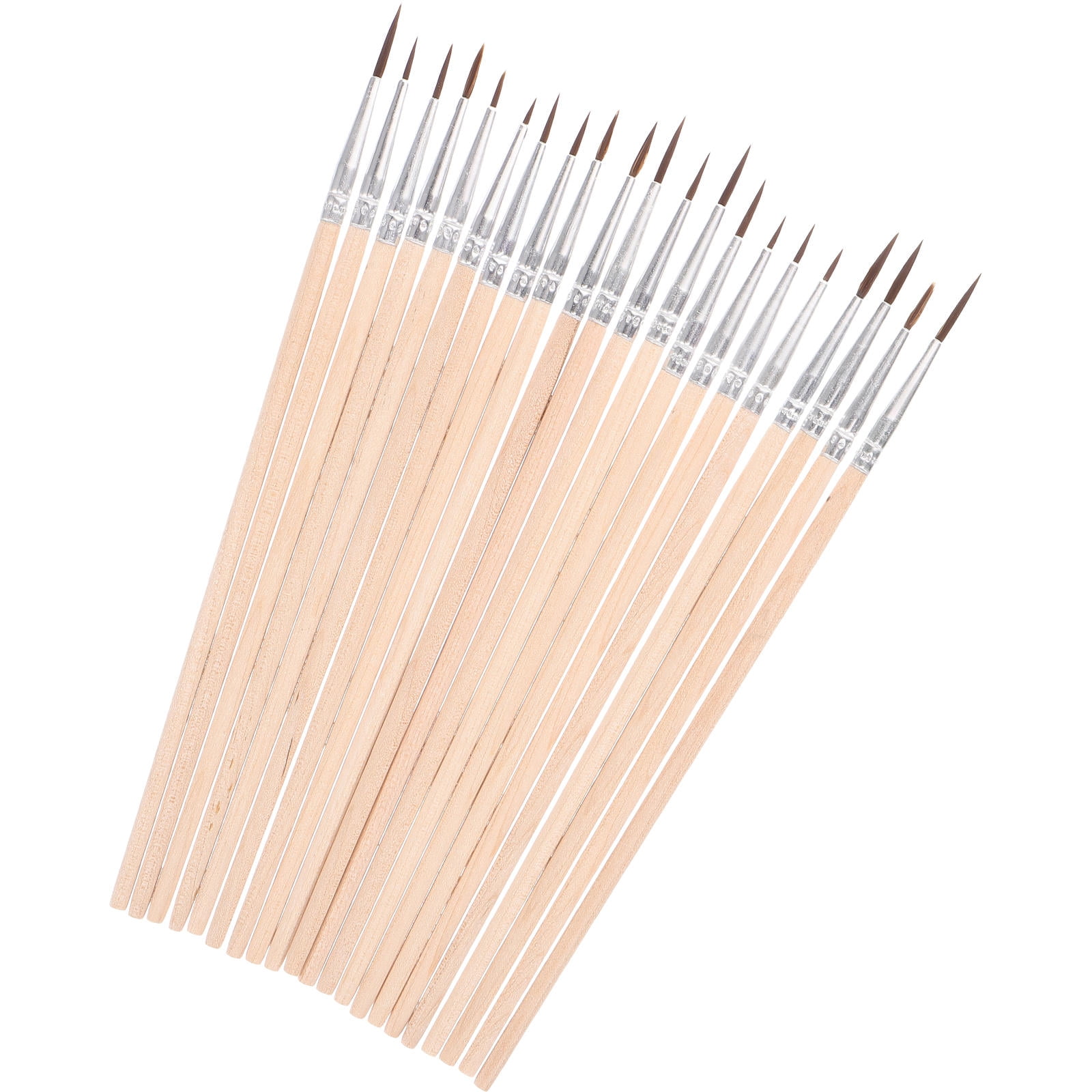 BESTYASH 60Pcs Khaki Nylon Pointed Round Painting Brush Set for Acrylic ...