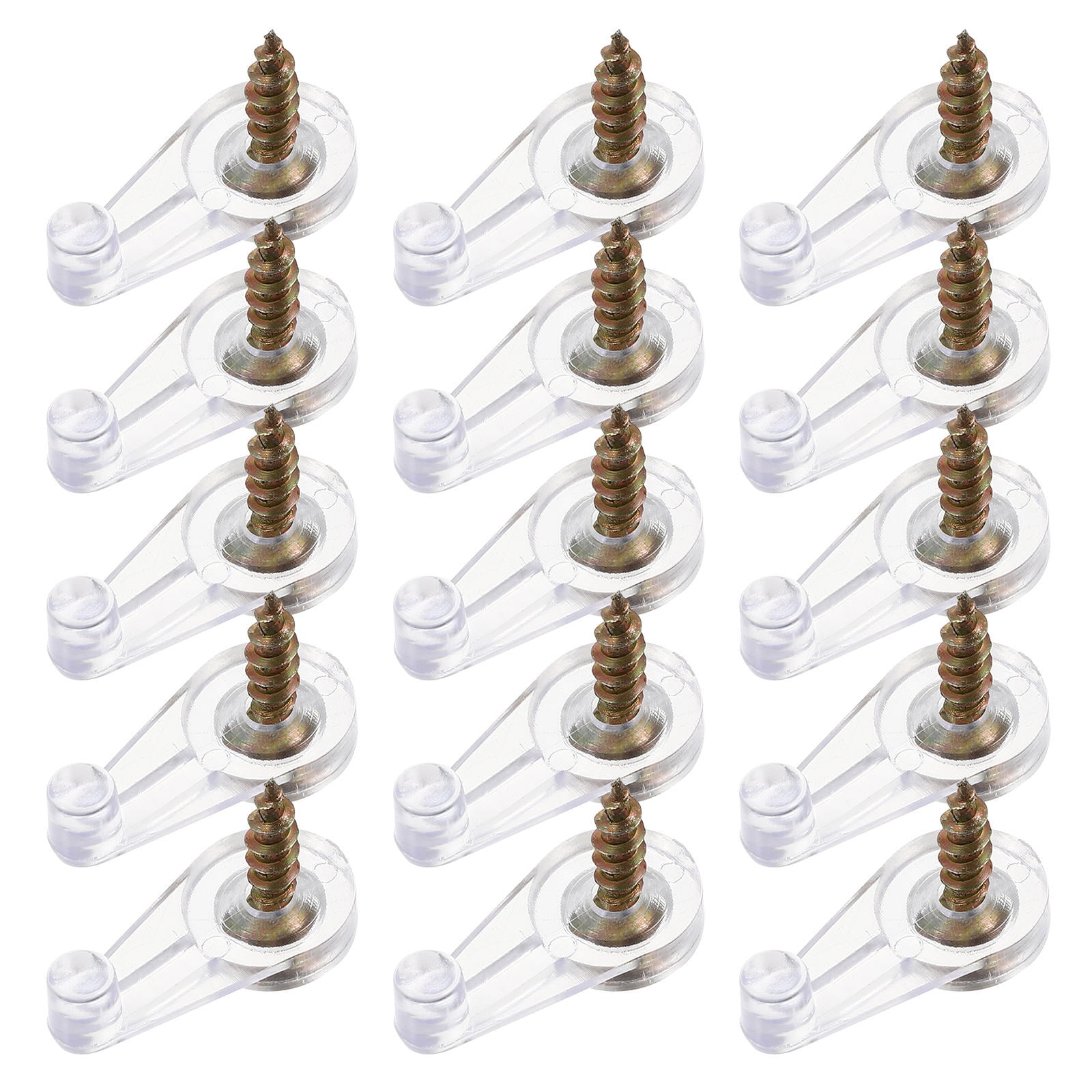 BESTYASH 60 Sets Transparent Glass Mirror Fixing Brackets Clips for ...