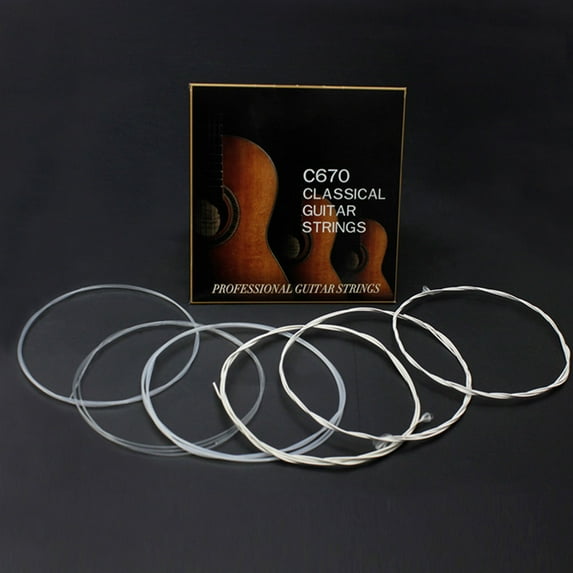 BESTYASH 6Pcs Acoustic Guitar Strings Silver Metal Replacement for Folk ...