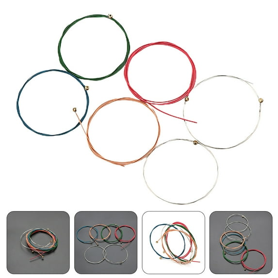 BESTYASH 6Pcs Acoustic Guitar Strings Steel Folk String Set Clear Warm ...