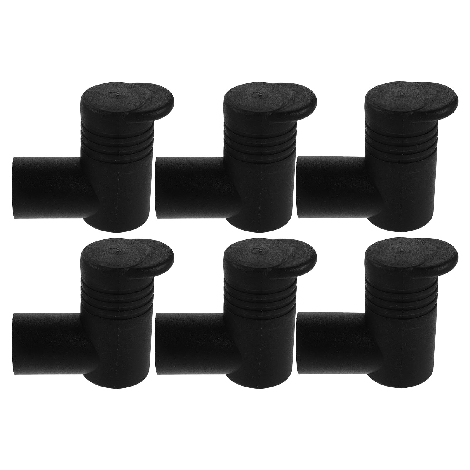 BESTYASH 6Pcs Black Floor Rack Tube Connectors Plastic Clothes Rod ...