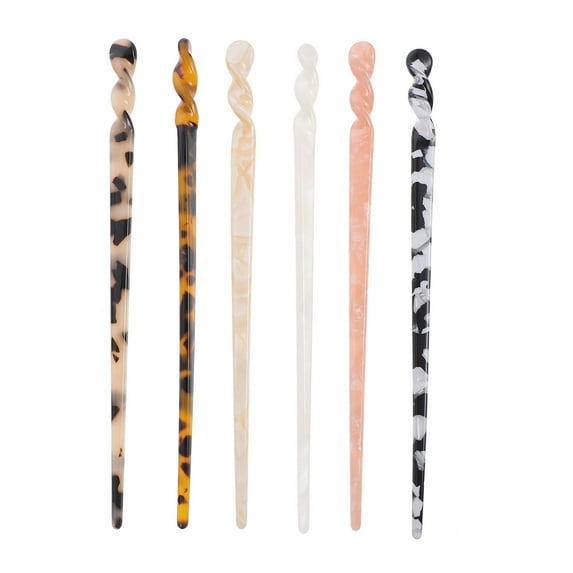 BESTYASH 6Pcs Classical Hairpin Assorted Color Comfortable Hair Bun ...