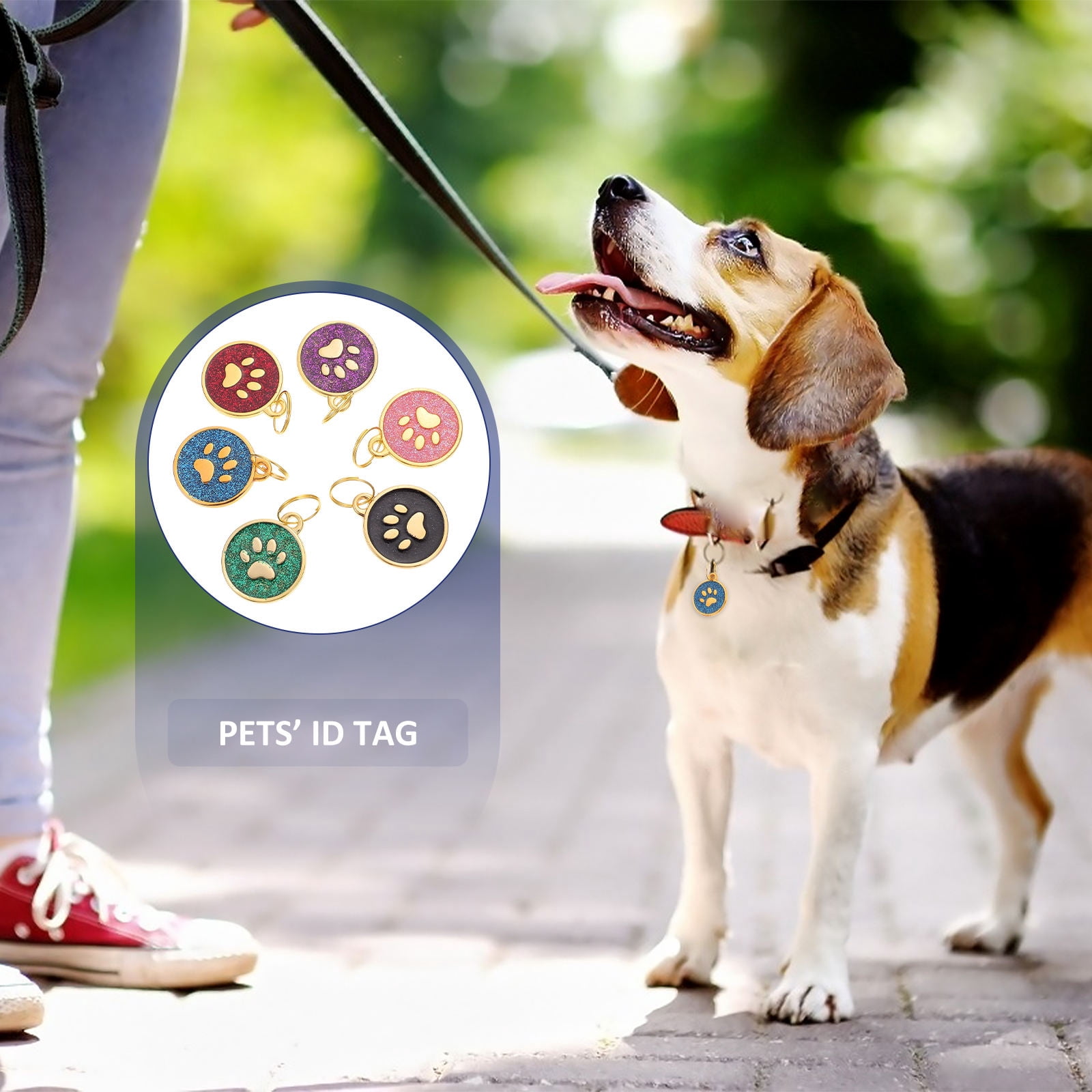 BESTYASH 6Pcs Dog Pendant Tags Zinc Alloy Pet Collar Charms Lightweight ...
