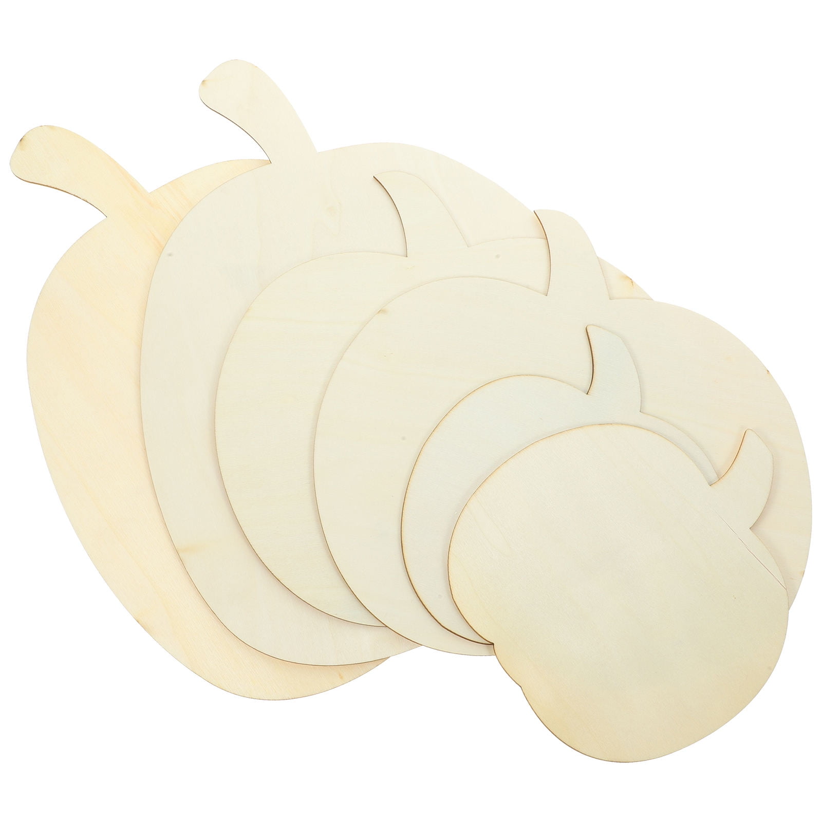 BESTYASH 6Pcs Fall Pumpkin Cutout Wooden Christmas Pendant Beige Blank ...