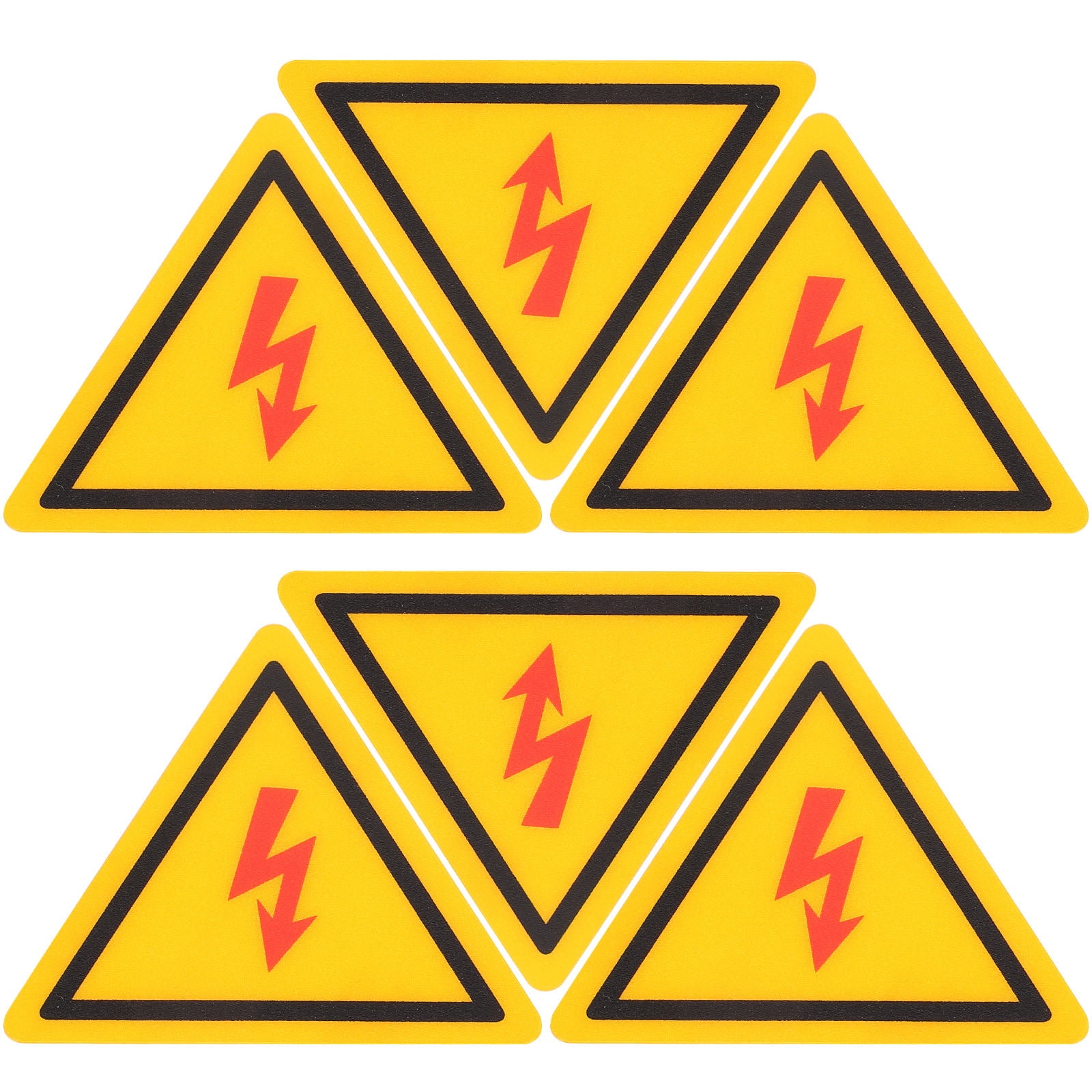 BESTYASH 6-Pack High Voltage Warning Stickers, Yellow Electrical ...