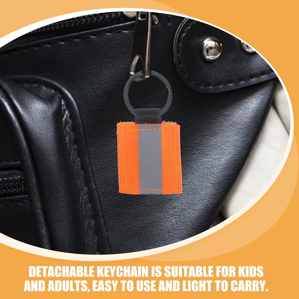 BESTYASH 6-Pack Orange Reflective Keychain Strips for Backpack, Car ...