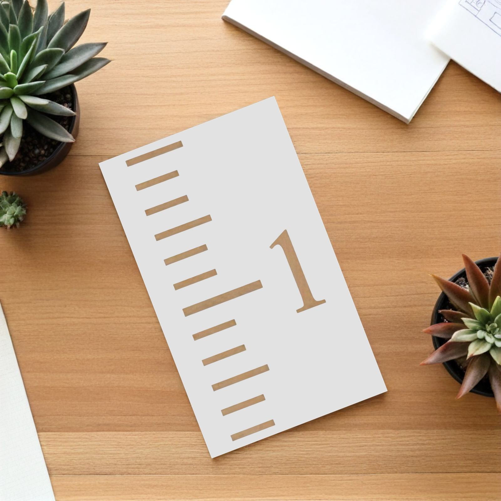 BESTYASH 6Pcs Reusable Plastic Scale Ruler Stencils for DIY Growth ...